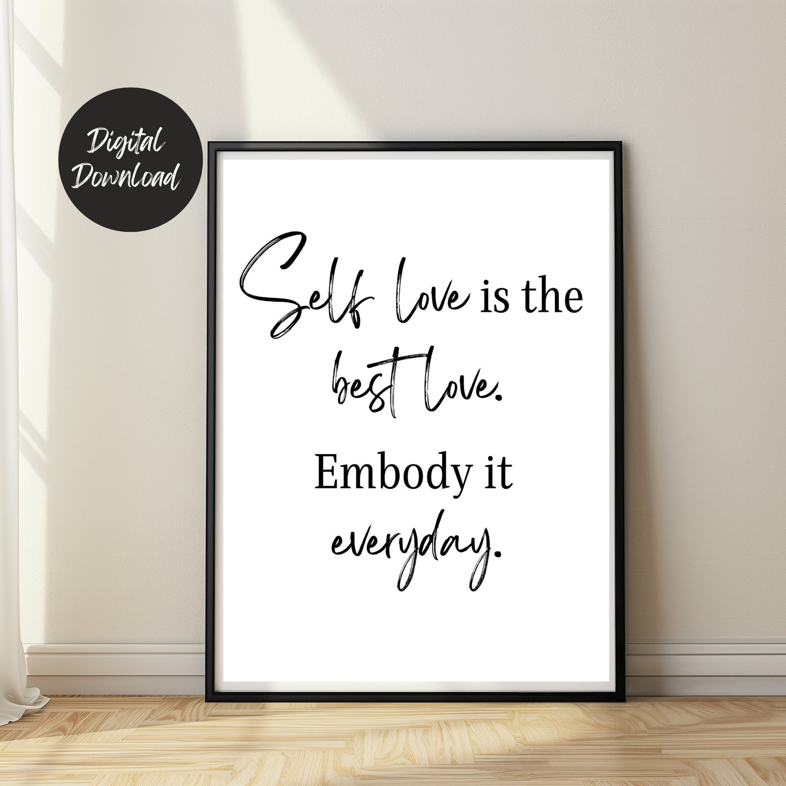 Self-love Poster, Printable Motivational Quote for Affirming Self Love ...