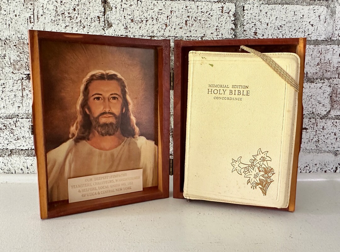 Vintage Holy Bible, New & Old Testaments, Memorial Bible From Teamsters ...