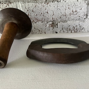 1800s Antique Farmer Hog Scraper Tool & Single Blade Food Chopper ...