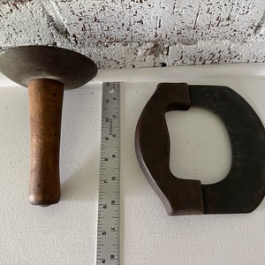 1800s Antique Farmer Hog Scraper Tool & Single Blade Food Chopper ...