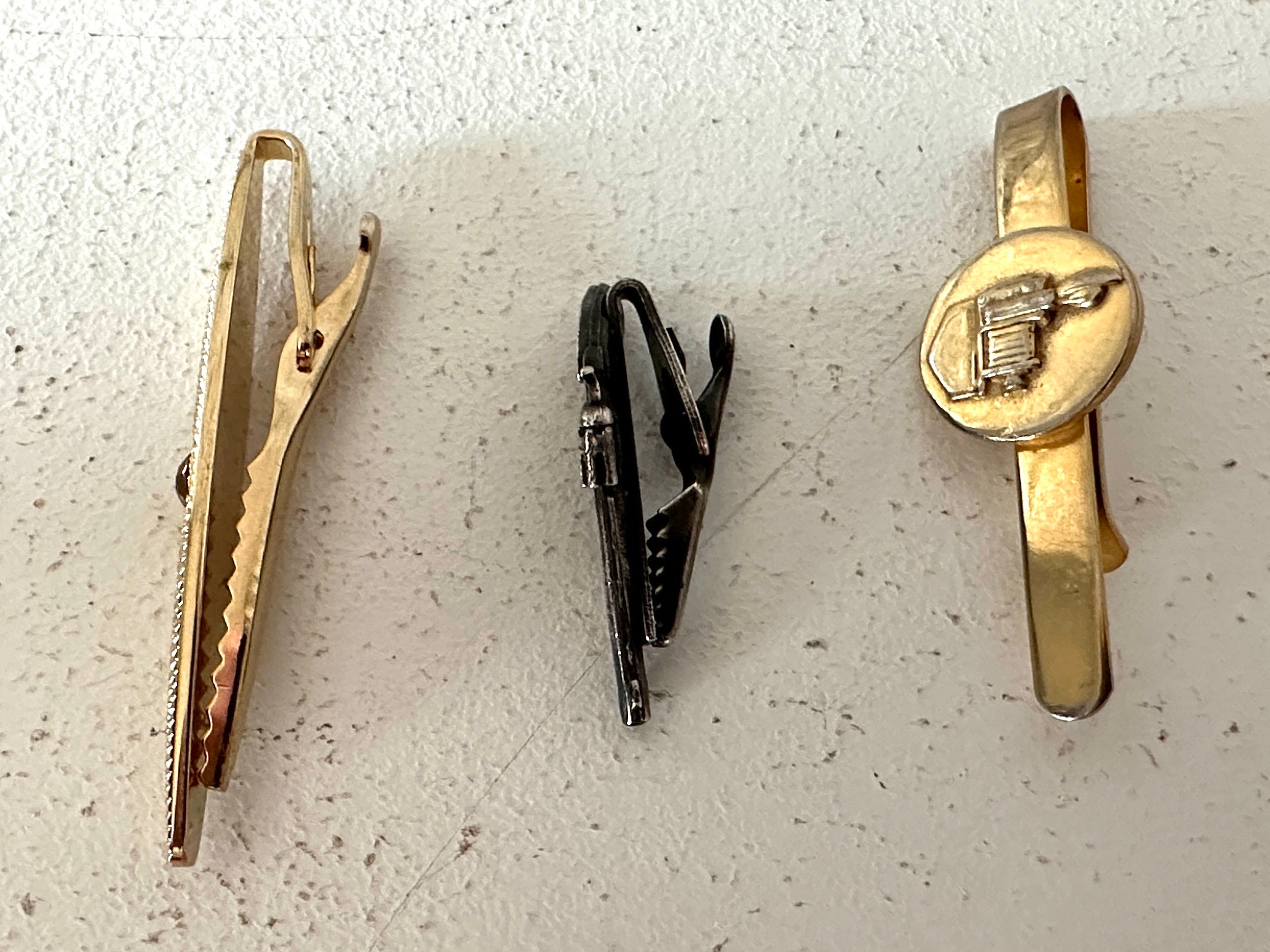 Vintage Tie Bars, Tie Clips, Set of 3 Mid Century Men's Accessories ...
