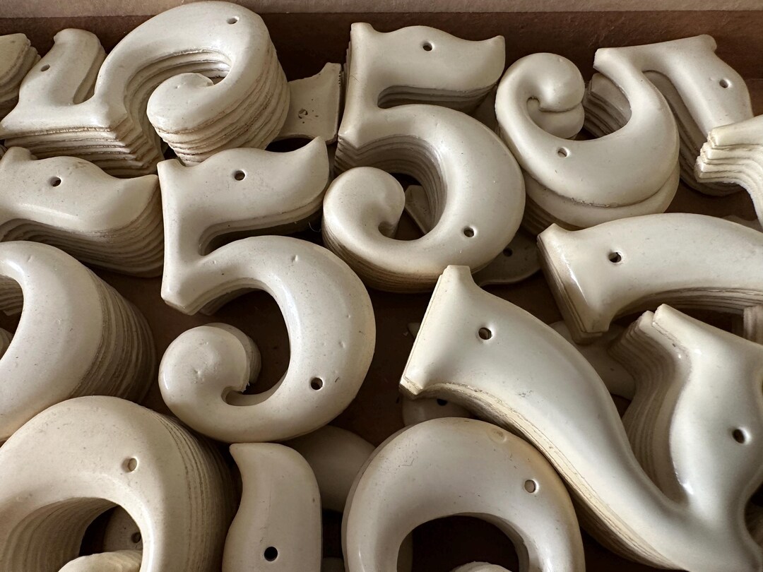 Vintage Plastic Numbers 5 & 7: Crafting, Scrapbooking, Signage - Etsy