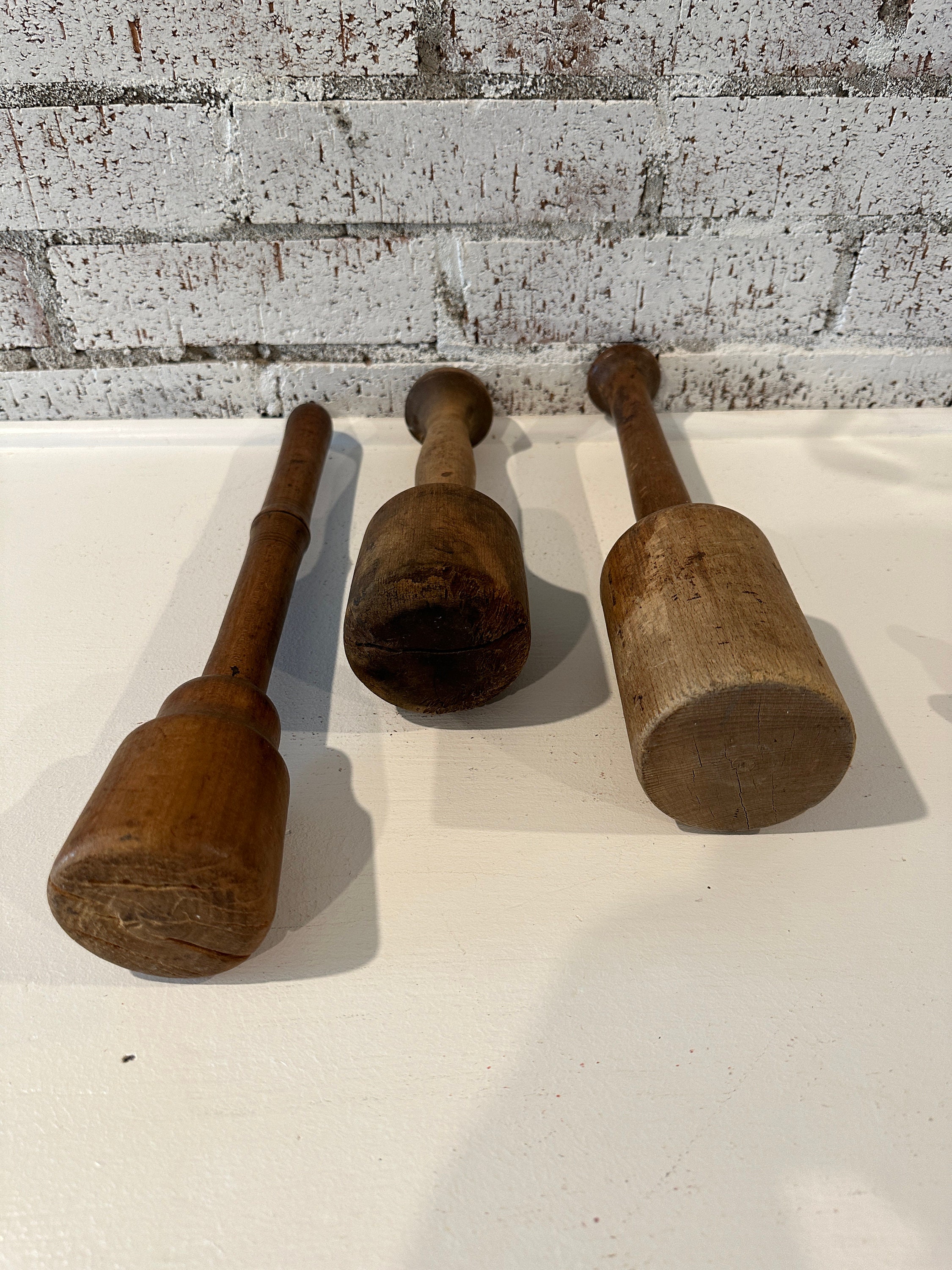 Antique Primitive Wood Pestles, Mashers, Grinding Tools, Paddles, Farmhouse Kitchen Utensils ...