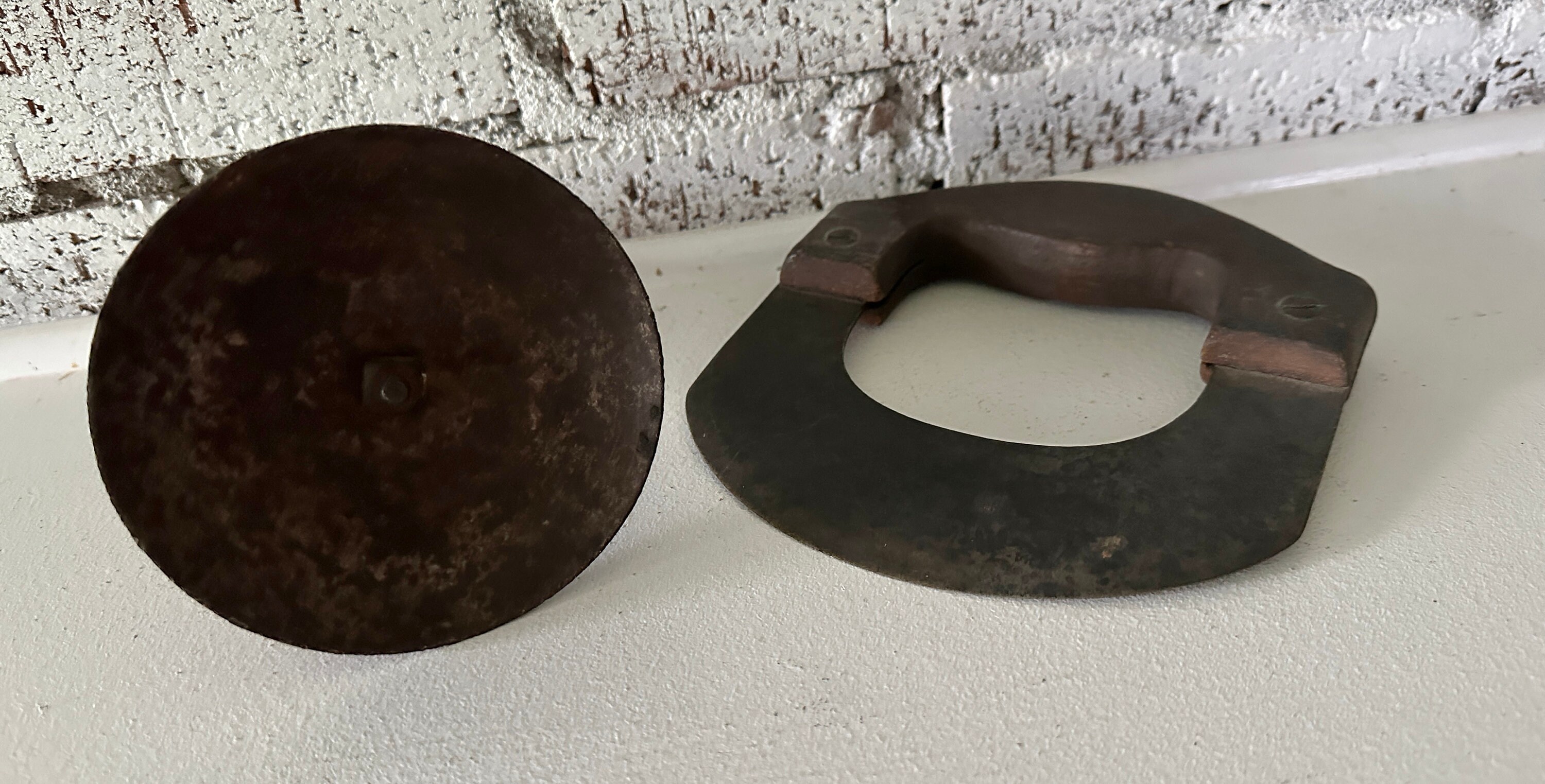 1800s Antique Farmer Hog Scraper Tool & Single Blade Food Chopper ...