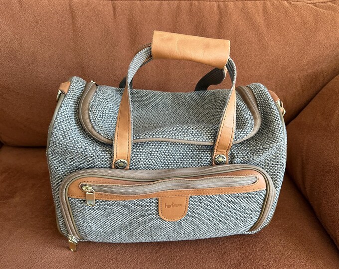Vintage Hartmann Terracotta Tweed Make up Case, Cosmetic Train Case ...