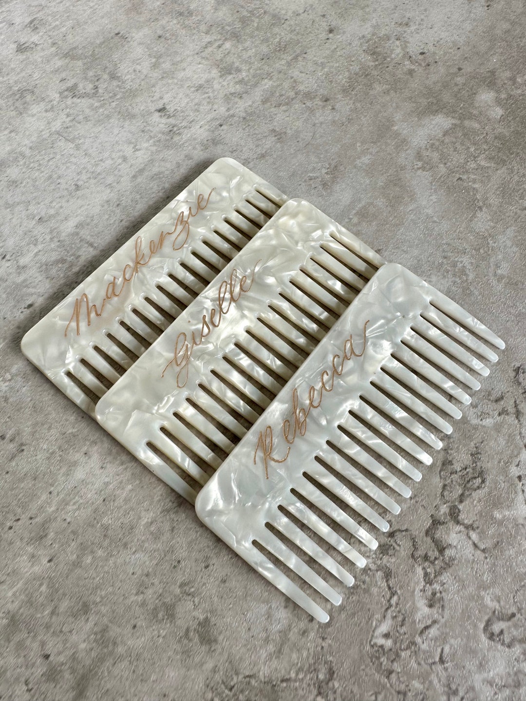 Personalized Marble Comb Engraving Wedding Gift Bachelorette Bridal ...