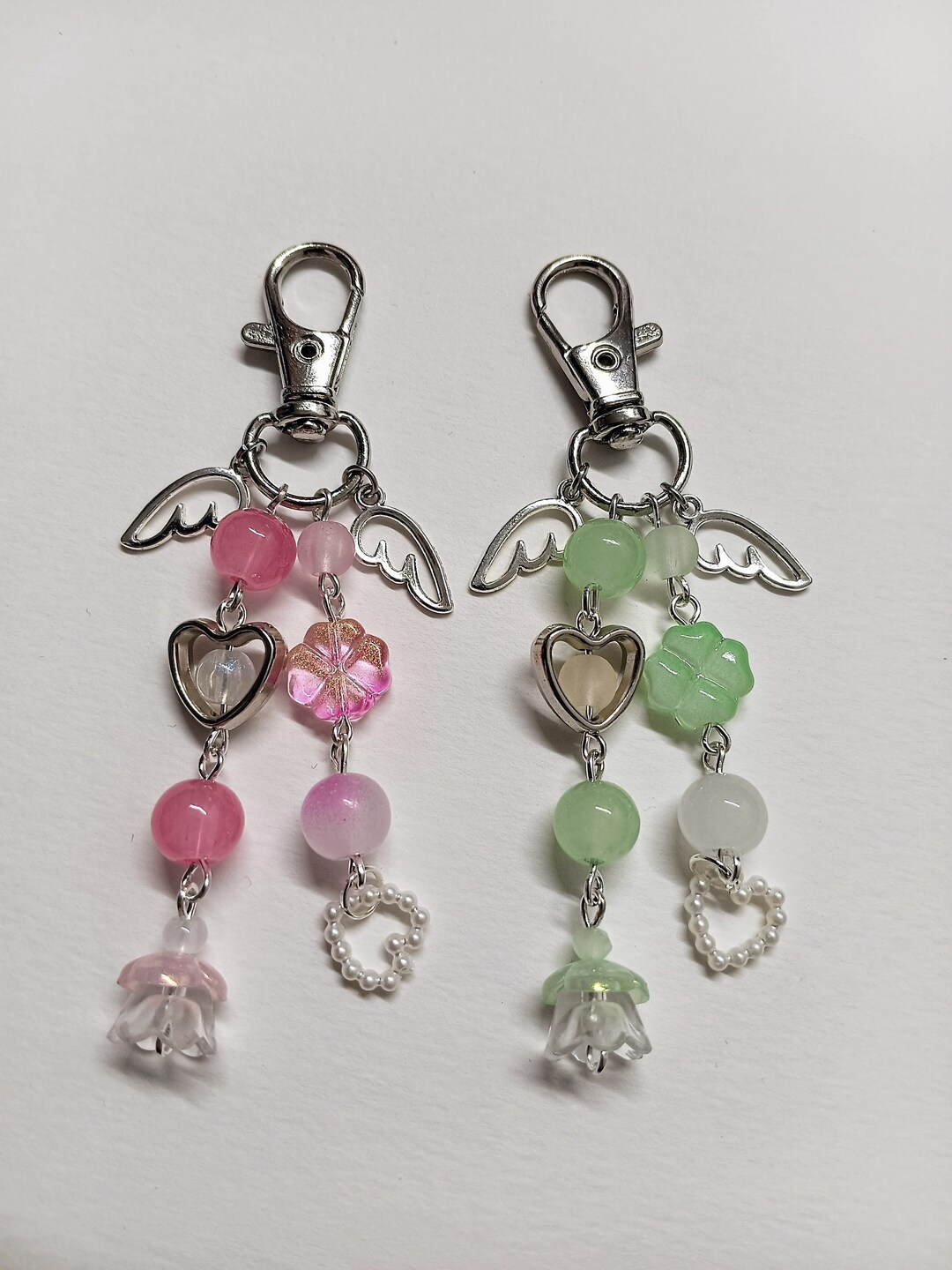 Cute Y2k Beaded Keychain, Fairycore Charm Keychain - Etsy