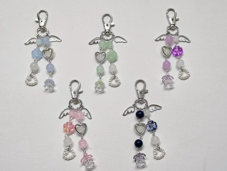 Y2K Pastel Beaded Keychains | Fairycore | Cottagecore | Cute Gifts for ...