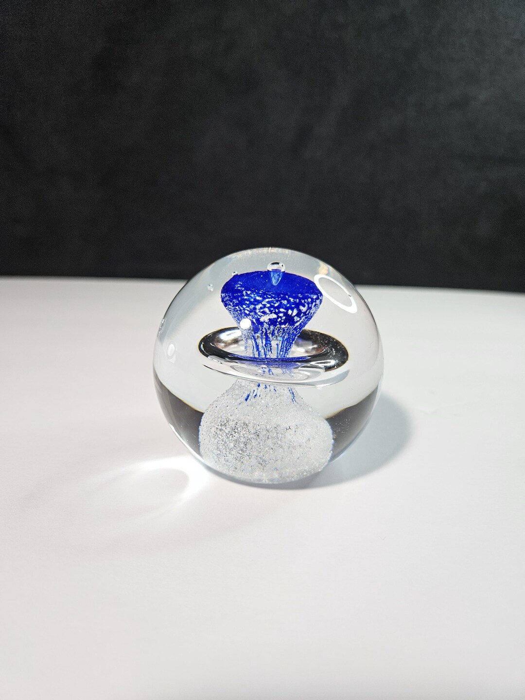 Vintage Adam Jablonski Signed Paperweight Blue Sphere 3" - Etsy