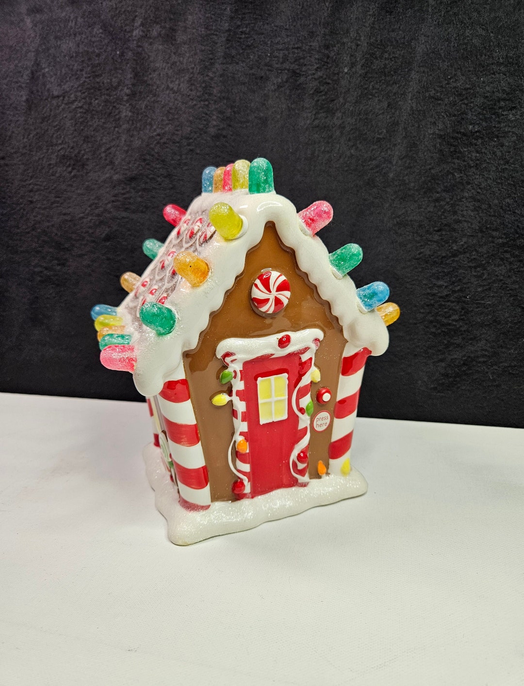 Hallmark Gingerbread Lighted Gumdrop House With Sugar Plum Music Tested ...