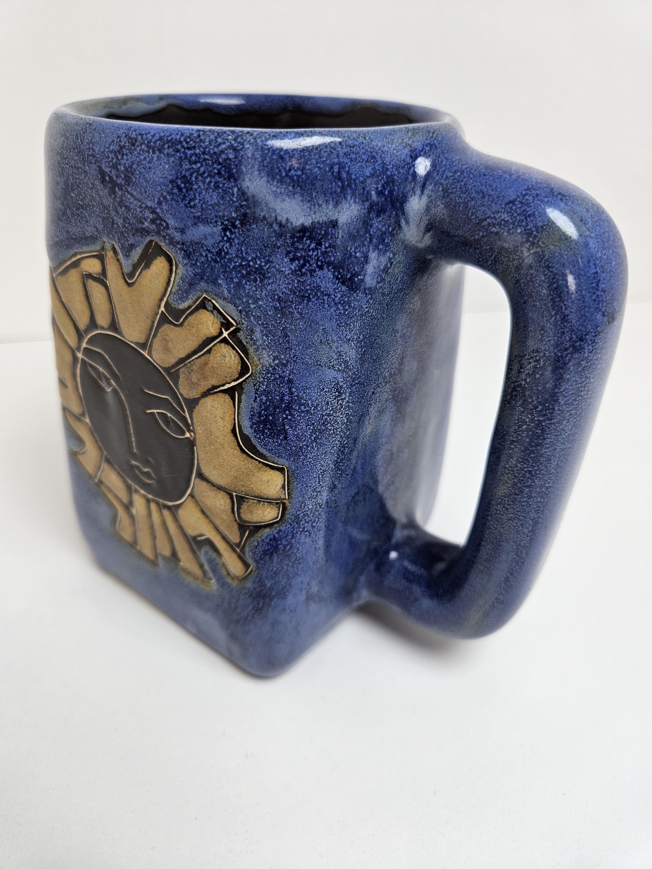 Vintage Mara Designs of Mexico Signed Geo Sun Square Coffee Tea Mug ...