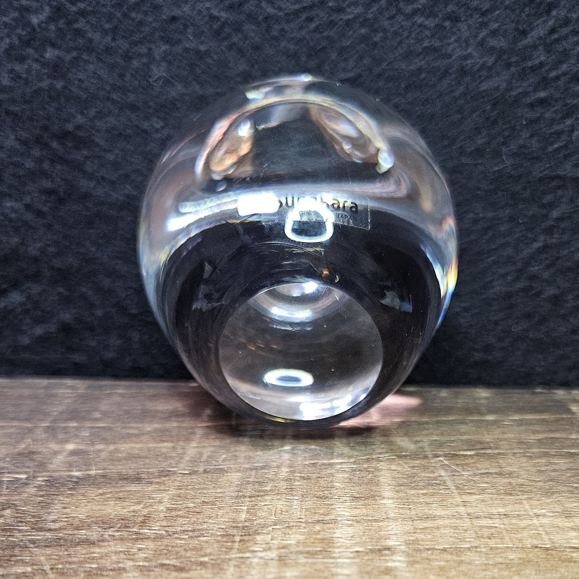 Vintage Sugahara Japanese Clear Art Glass Apple Shaped Paperweight ...
