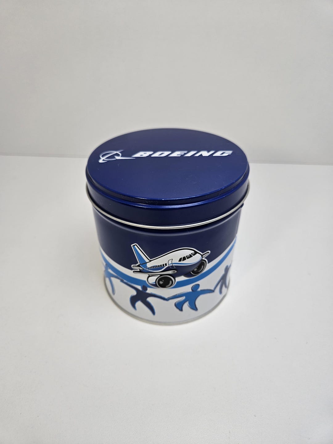Boeing Gift Tin Box Blue White With Boeing Logo Airplane and Figure ...