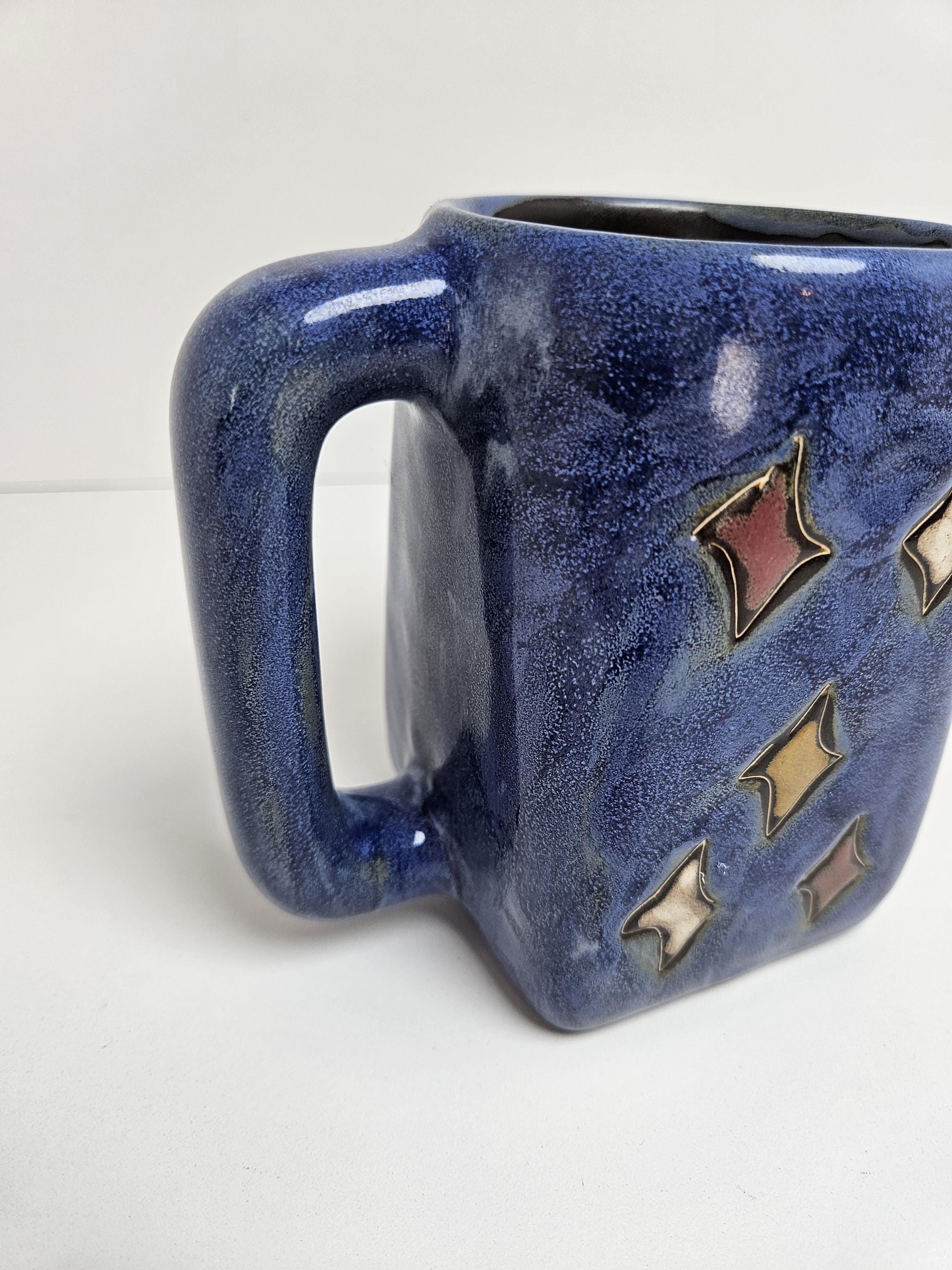 Vintage Mara Designs of Mexico Signed Geo Sun Square Coffee Tea Mug ...