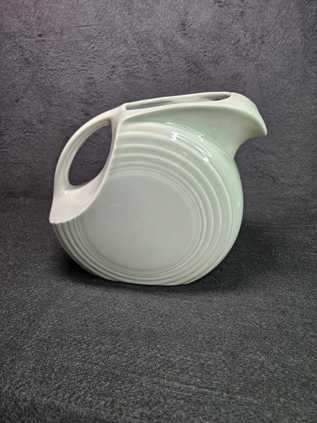 Vintage P86 Fiesta Large Pearl Gray Disc Pitcher With Original Tag on ...