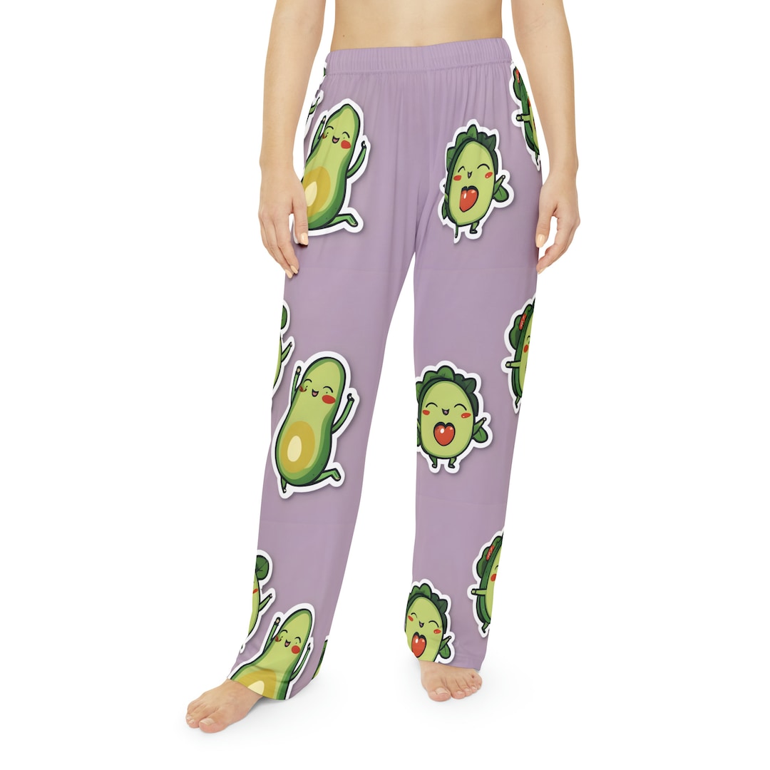 Women's Pajama Pants Avocado Print - Etsy