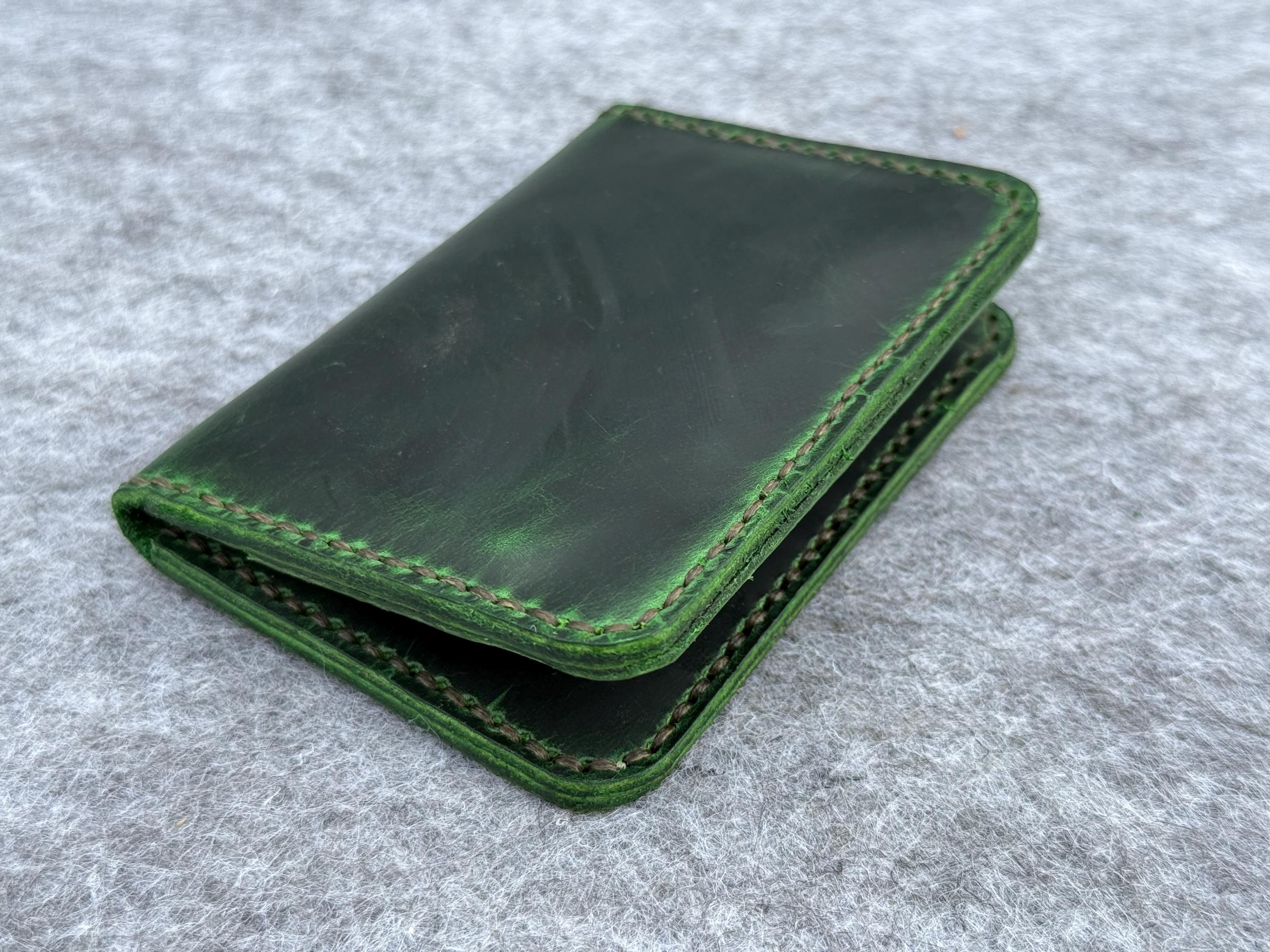Handmade Leather Bifold Wallet: Calf Leather Card Holder - Etsy