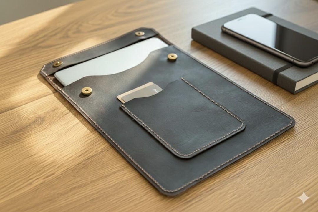 Handmade Crazy Horse Leather Tablet Sleeve: Minimalist Ipad, Galaxy ...
