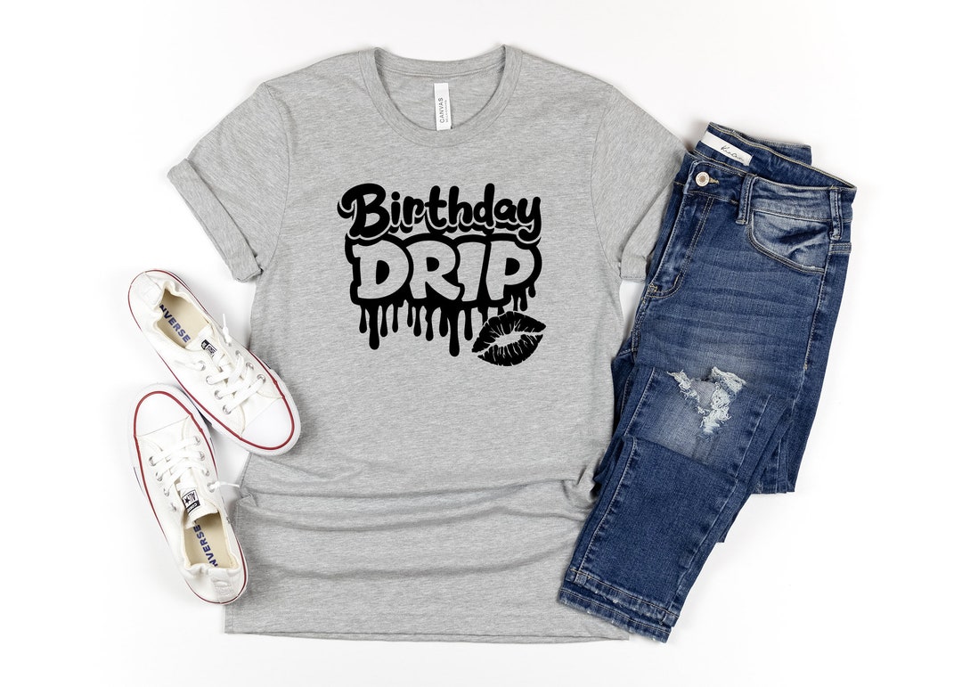 Birthday Drip Lips - Dripping Melting Letters Kiss - T-shirt - Etsy