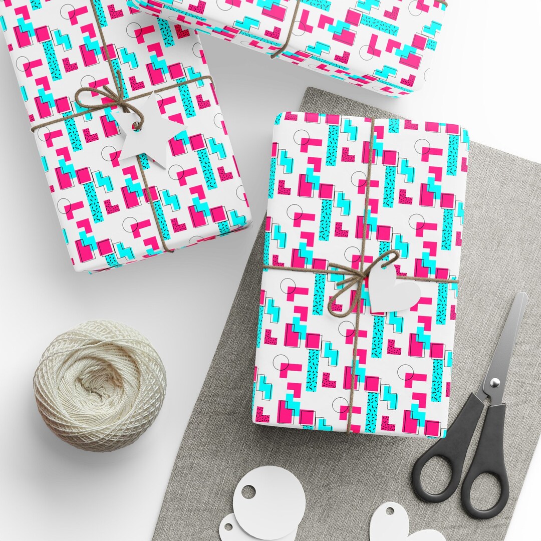 Retro 80's Themed Birthday and Gift Wrap Wrapping Paper - Etsy