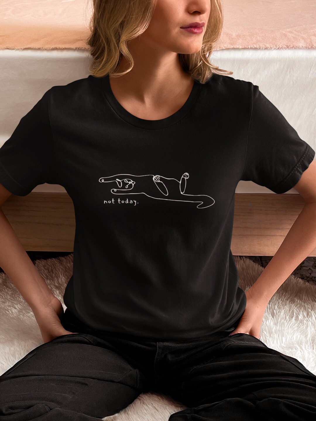 Not Today Cat T-shirt Funny Cat T-shirt Cat Lovers T-shirt - Etsy