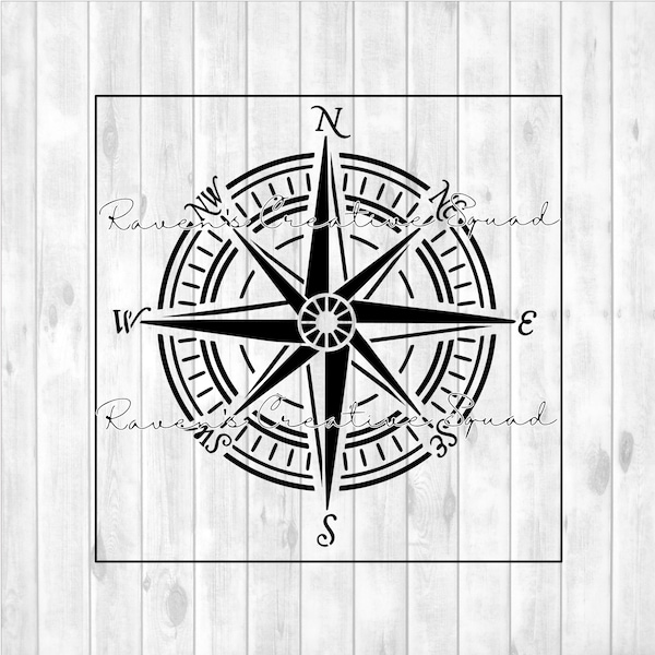 Compass Stencil - Etsy