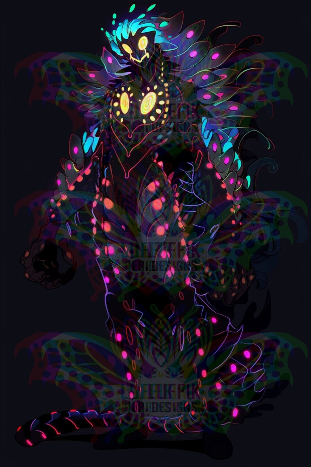 Adoptable Mystery Pack #64 - 5 Neon Cryptids (see Description ...