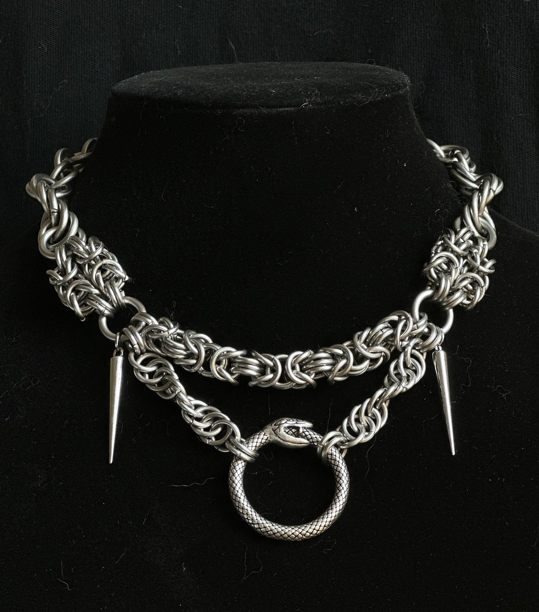 Oroborus | Byzantine Spiral Chainmail Weave | Chunky Choker | Stainless ...