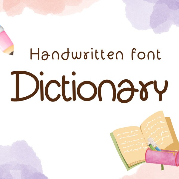 Dictionary Font - Etsy