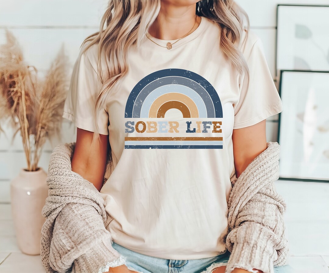 Sober Life Shirt, Sober Life, Sobriety Recovery Gift, Sober AF Shirt ...