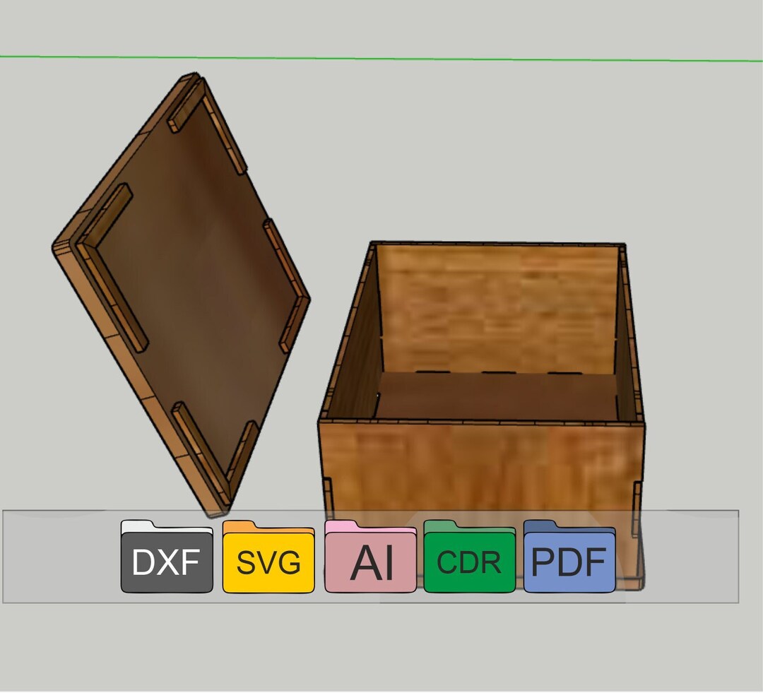 Laser Cut Files SVG CDR Vector Plans Diy Box DXF Files for Laser ...