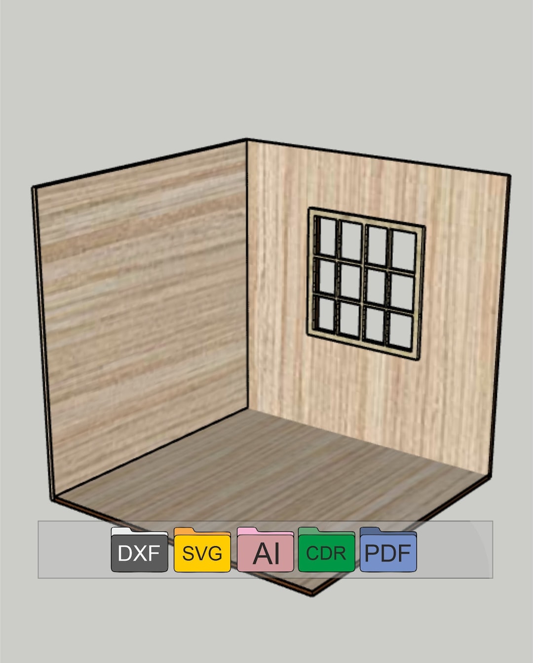 Laser Cutting,vector Room Template,lc Room for CNC Cutting,wooden ...