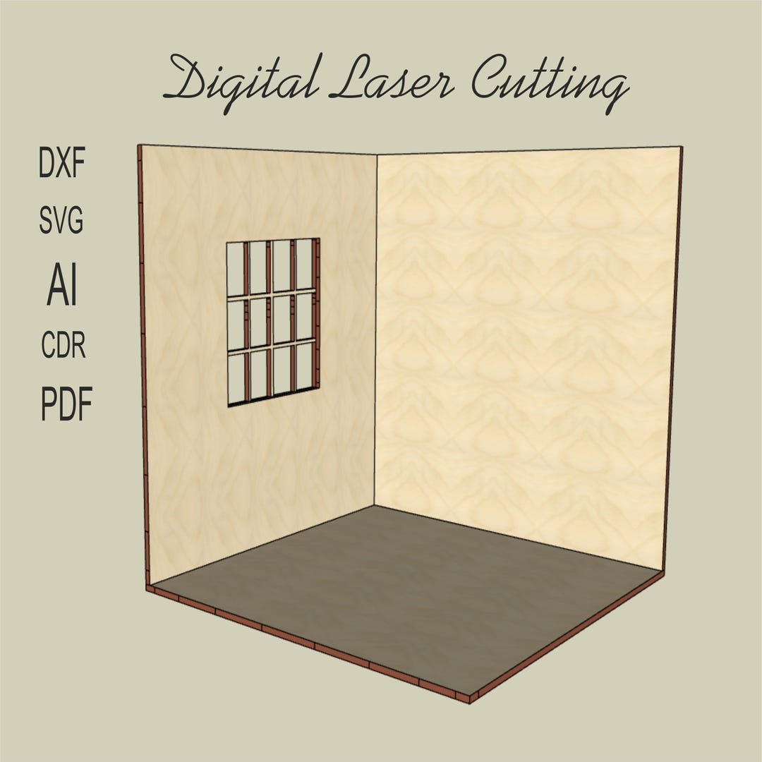 Laser Cutting,vector Room Template,lc Room for CNC Cutting,wooden ...