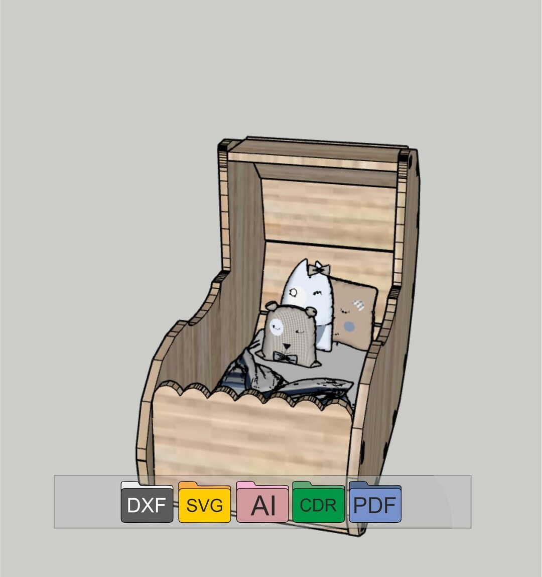 Baby Cot Bed,crib Cutting Files,3mm,laser Cut Design Newborn Cradle ...