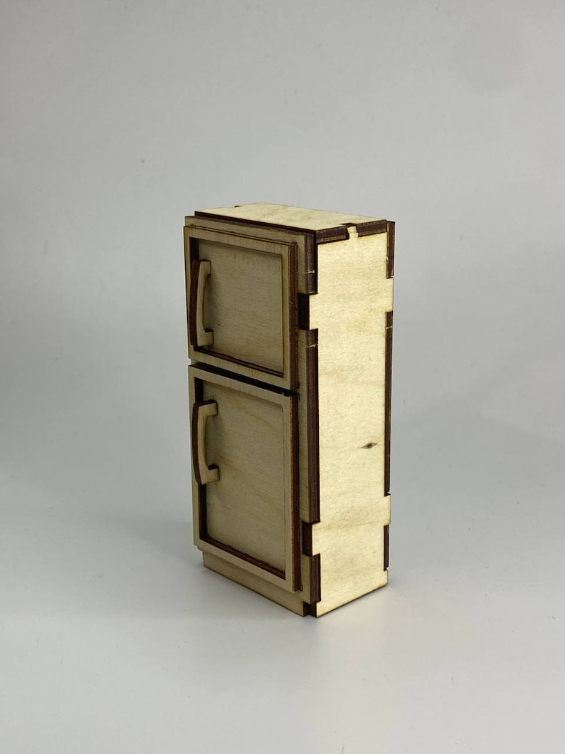 1:12 Scale,fridge, Wooden Doll Fridge, Laser Cut Kitchen Doll Fridge ...