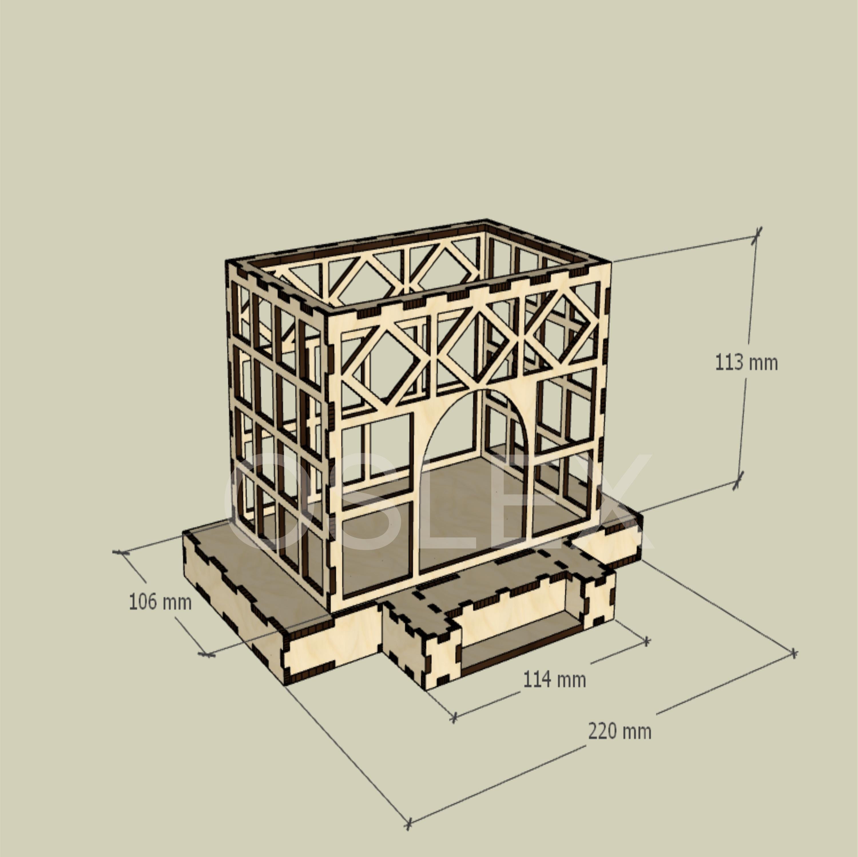 Miniature Medieval House | Laser Cut Diorama Model | SVG PDF Digital ...