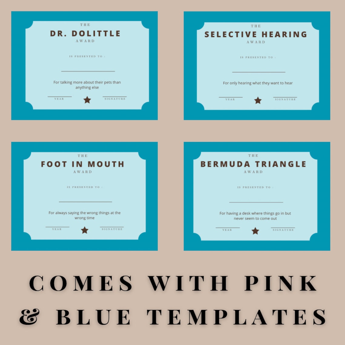 Certificate Templates, Funny Workplace Certificates, Joke Certificates ...