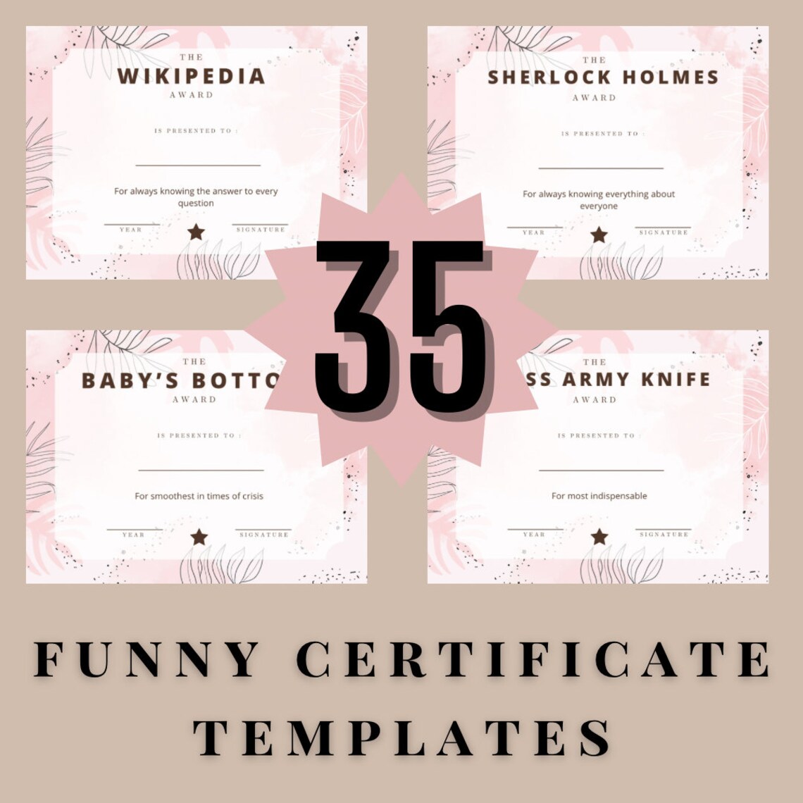 Certificate Templates, Funny Workplace Certificates, Joke Certificates ...