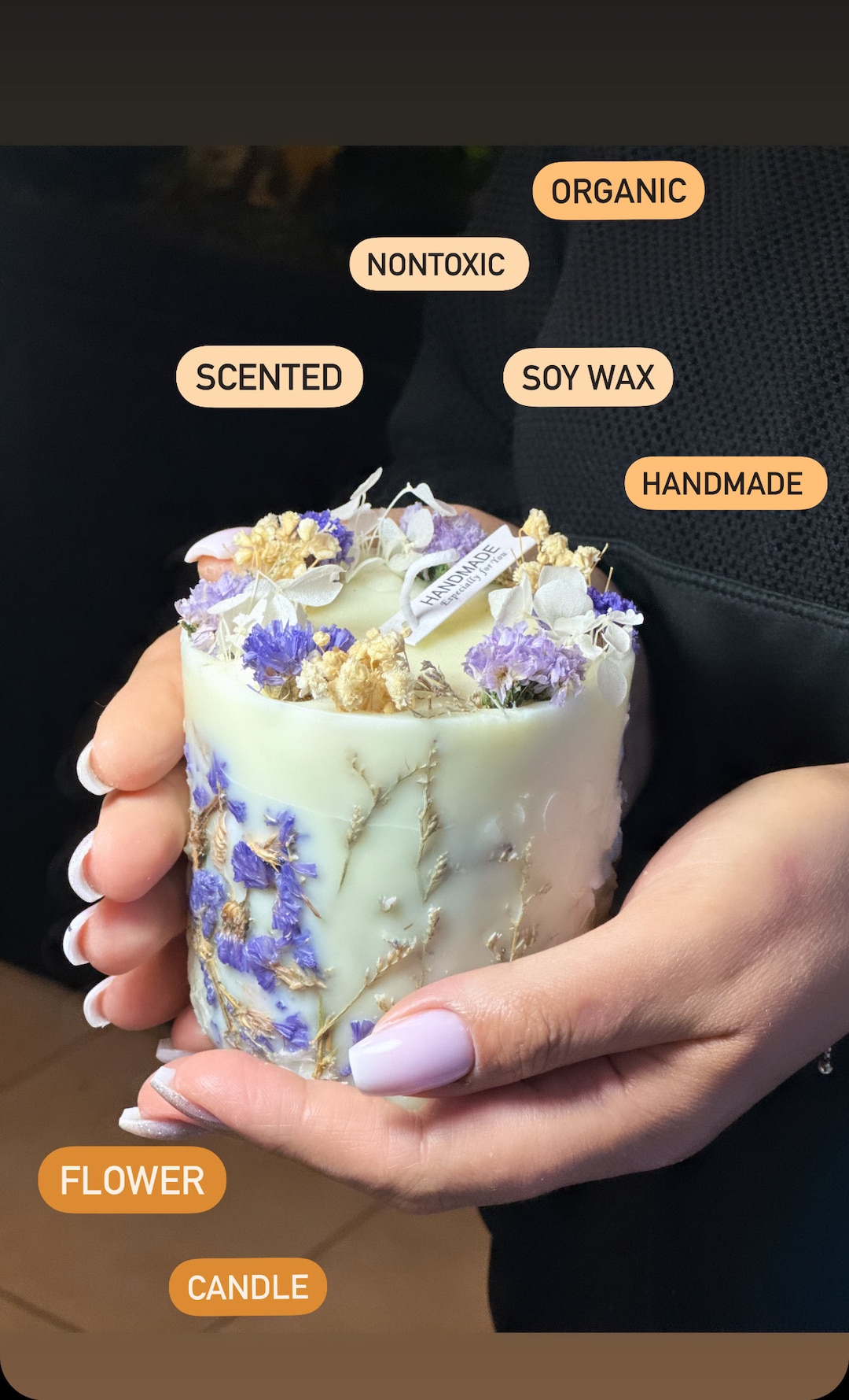 Handmade Flower Soy Candle, Scented, Magical Moment Collection - Etsy