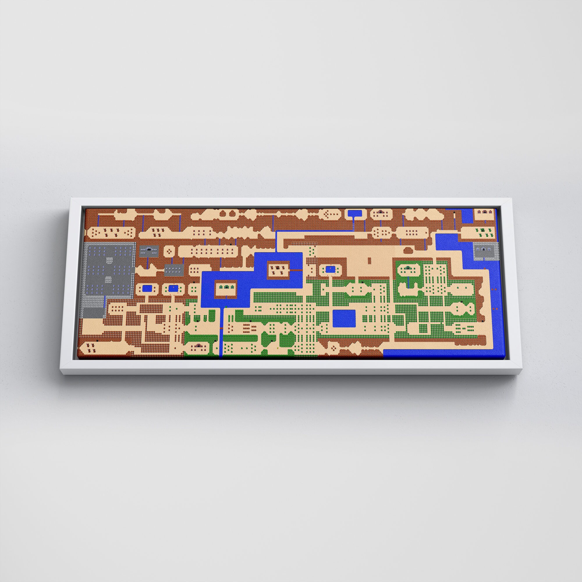 Retro Zelda World Map, Vintage Wall Decor, Video Game Poster, Legend of ...