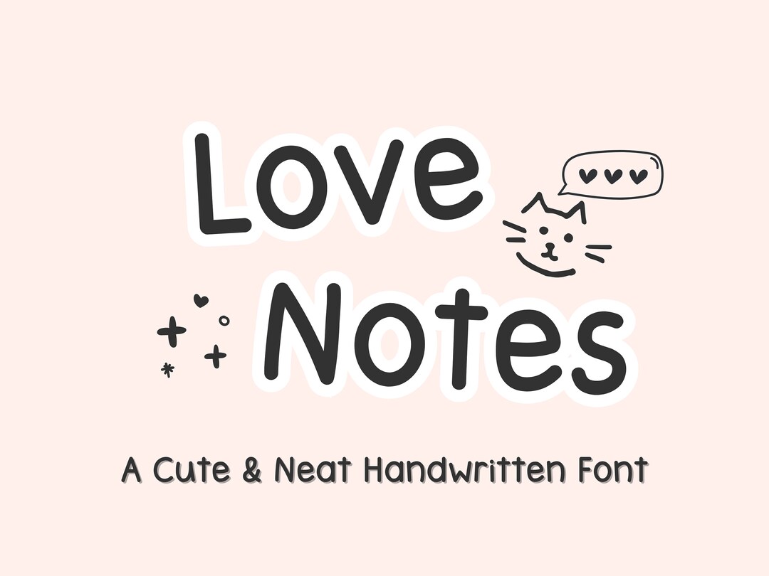 Love Notes Font | A Cute and Neat Handwritten Font Note Taking ...