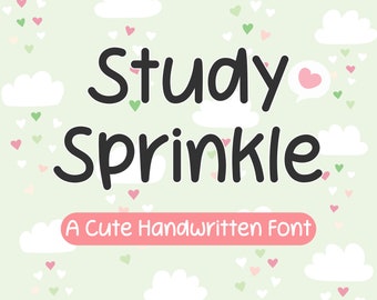 Bunny Charm Font A Cute and Neat Handwritten Font Note Taking Goodnotes ...