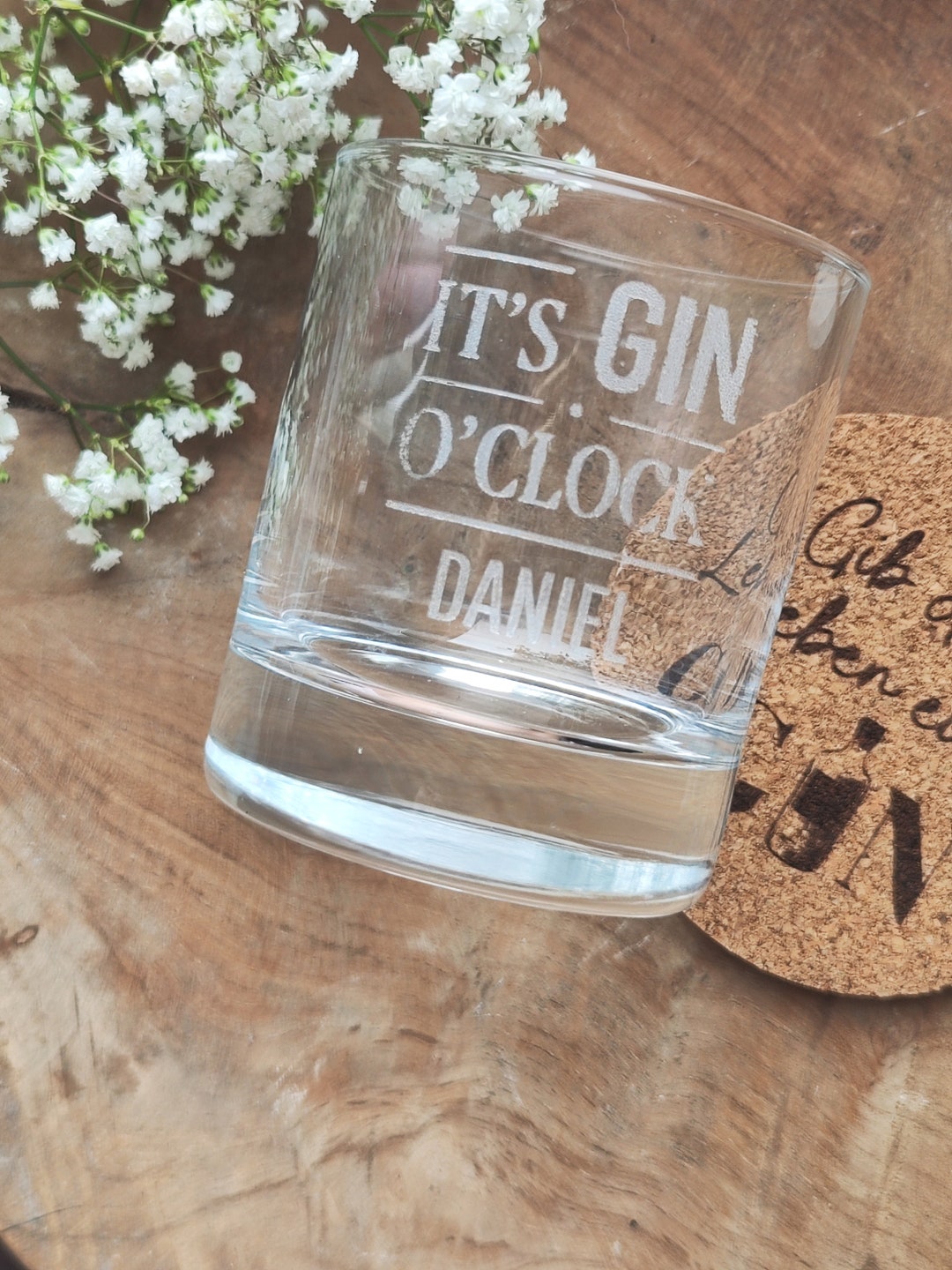 Gin Glass | It's Gin O'clock | Engraving With Name | Desired Name ...