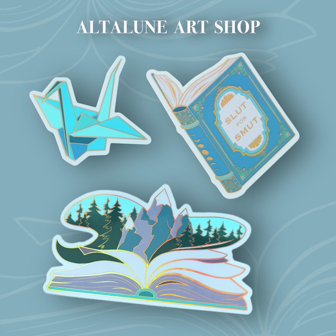 Fantasy Sticker Pack - Blue | Bookish Sticker, Kindle Sticker, Laptop ...