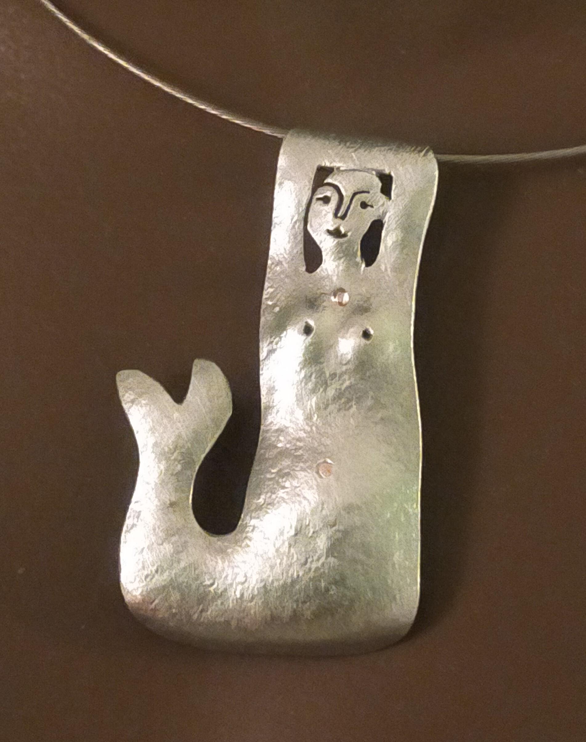 Mermaid Brooch and Pendant, Hand Forged Mermaid, Sedna Inuit ...