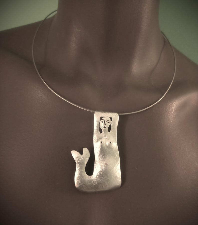 Mermaid Brooch and Pendant, Hand Forged Mermaid, Sedna Inuit ...