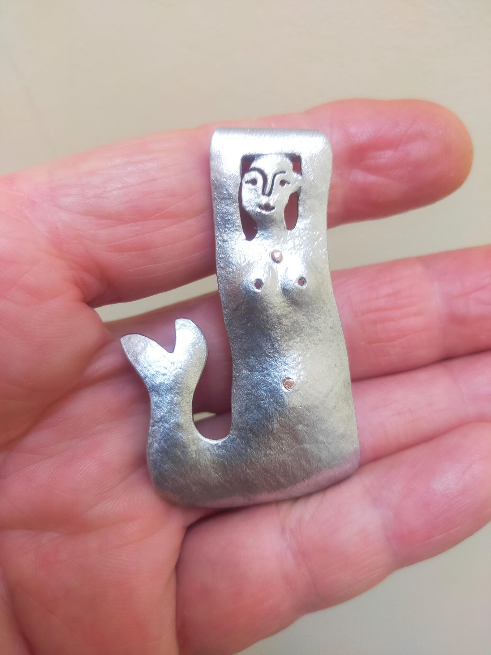 Mermaid Brooch and Pendant, Hand Forged Mermaid, Sedna Inuit ...