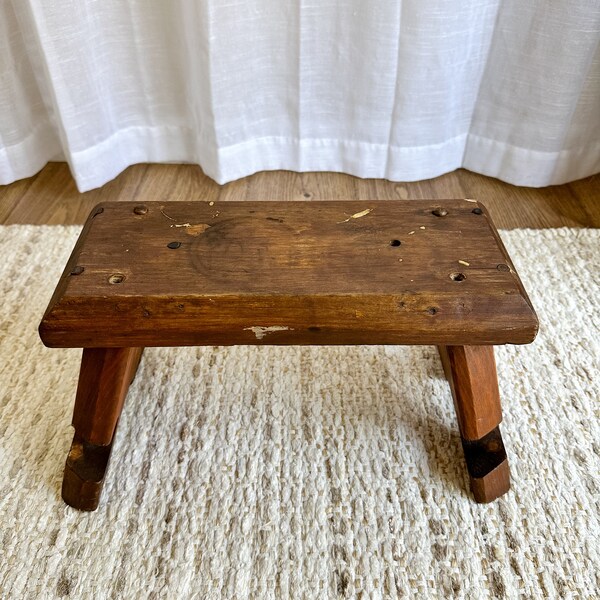 Small Antique Stool - Etsy