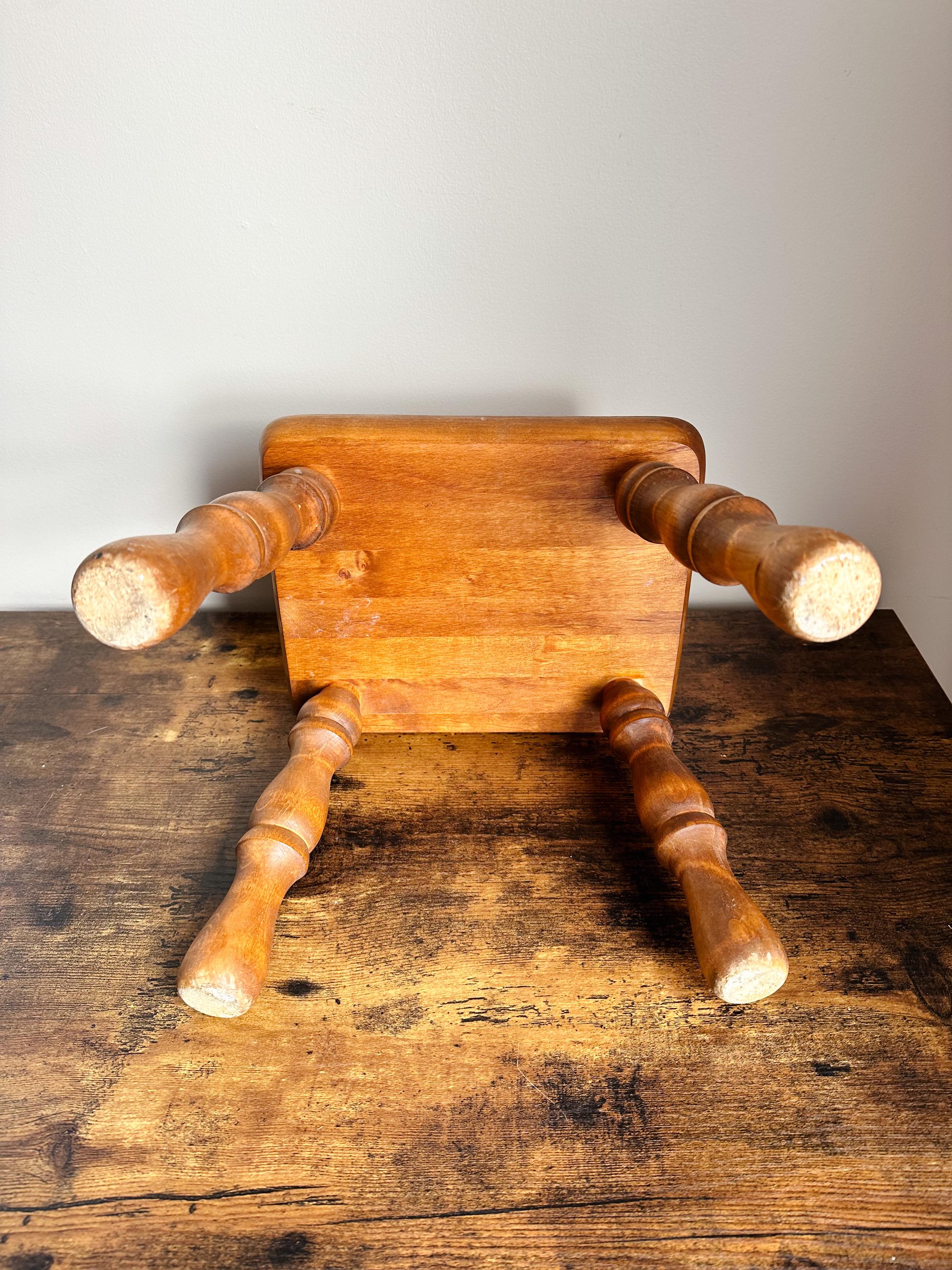 Antique Rustic Solid Wood Milking Stool - Etsy