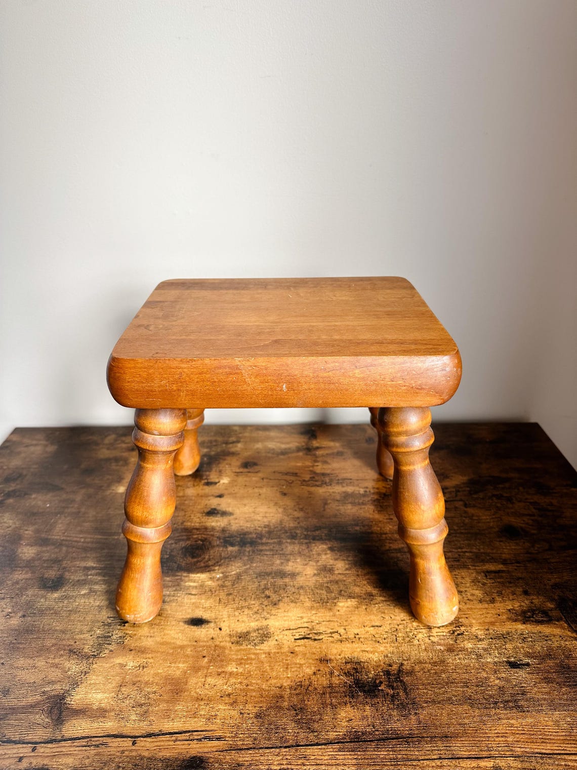 Antique Rustic Solid Wood Milking Stool - Etsy